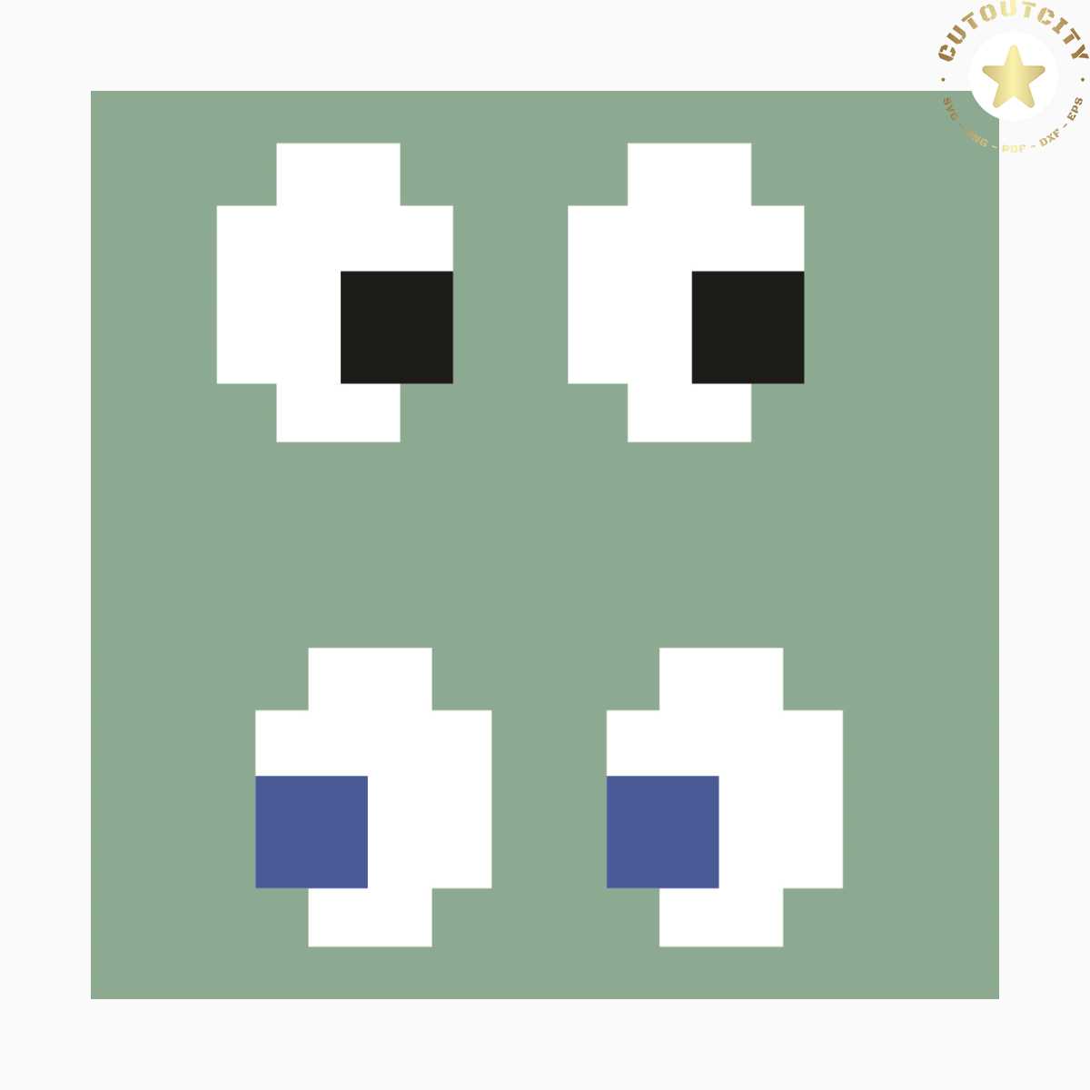 Ghost Eyes And Mouth Svg | Inspire Uplift