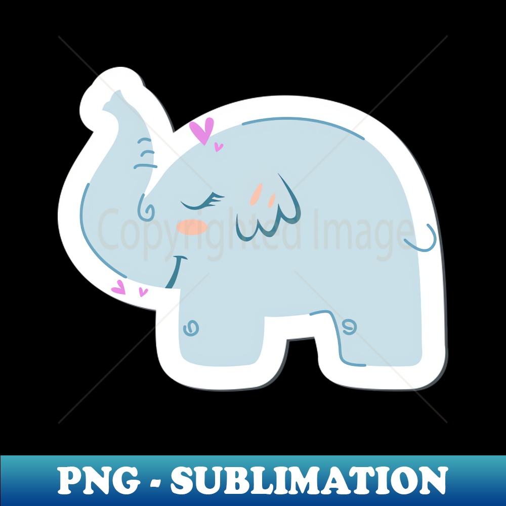 Cute Elephant Art - Signature Sublimation PNG File - Add a F | Inspire ...