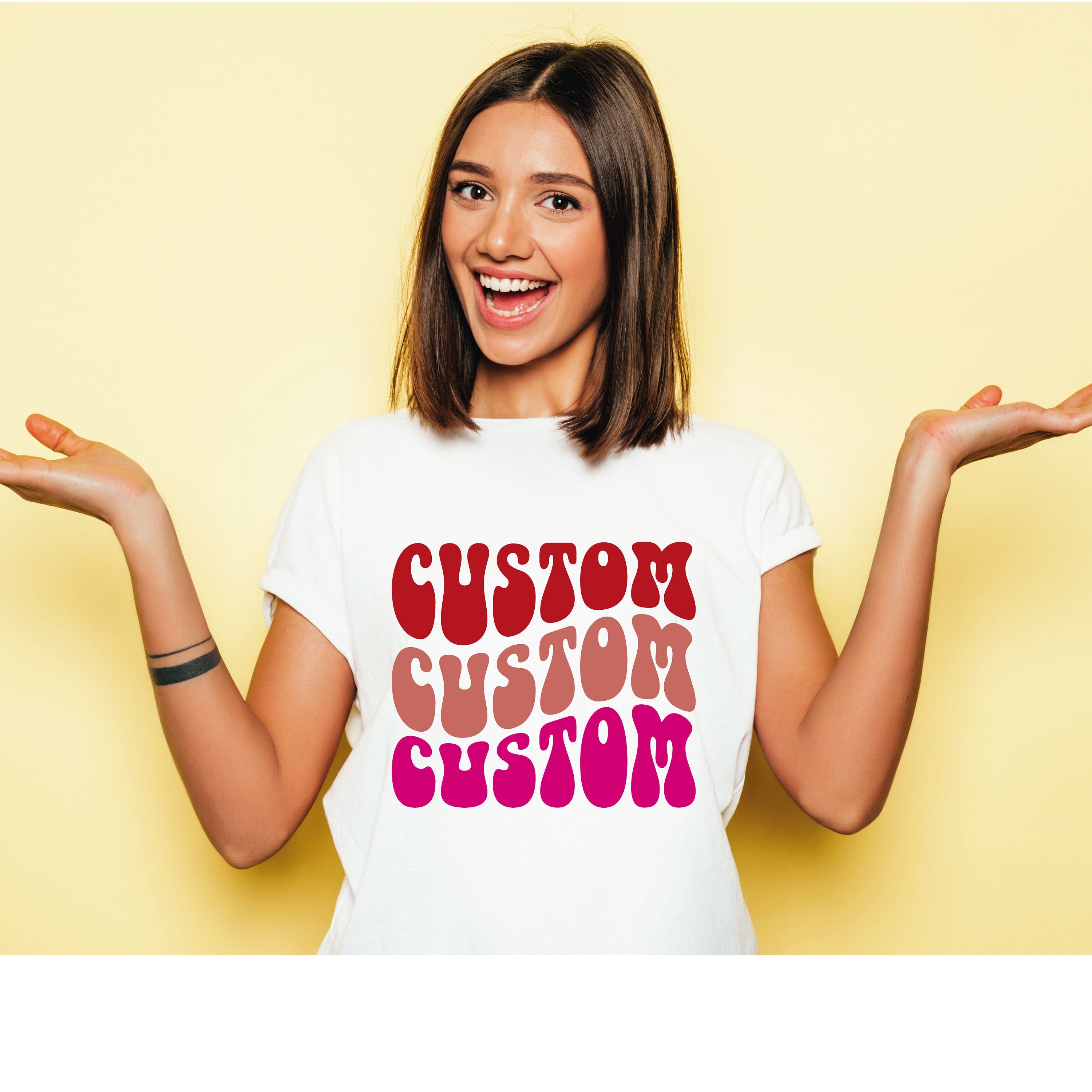 Custom Wavy Letters SVG PNG EPS Dxf, Colorful Stacked Wavy L | Inspire ...