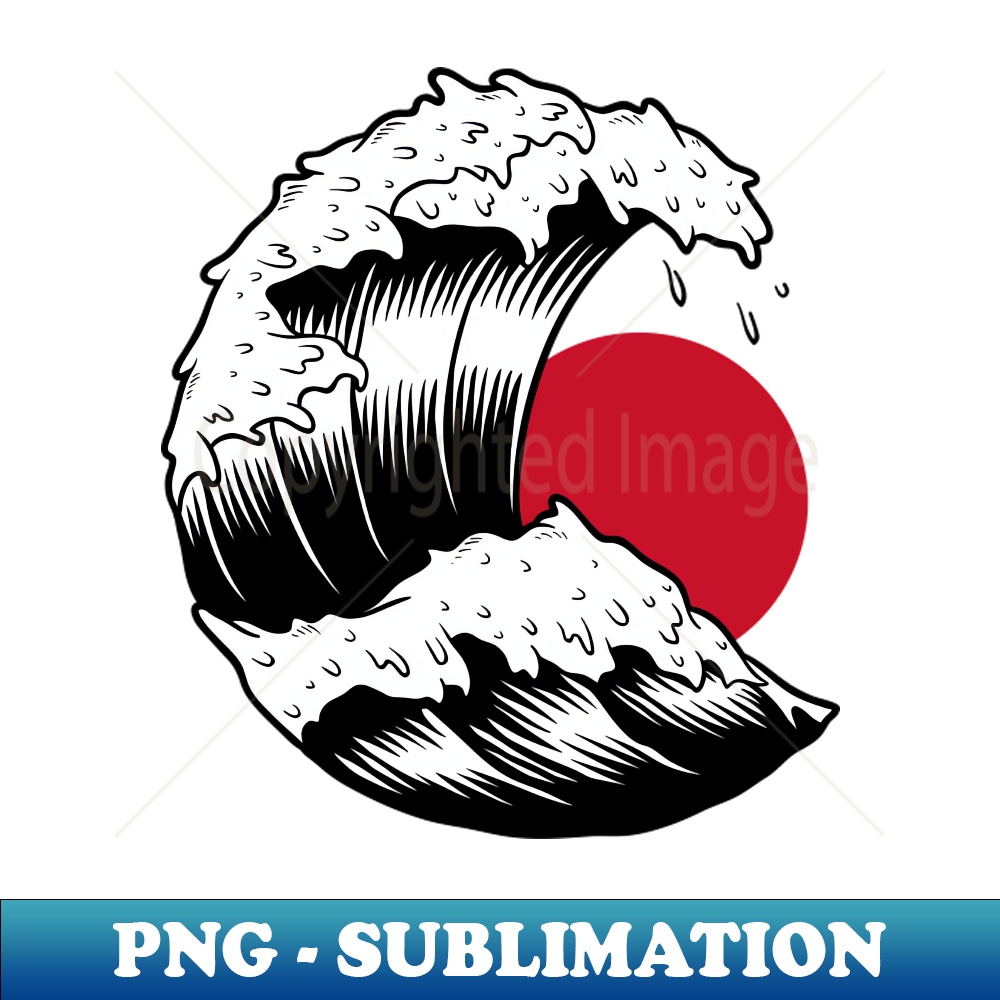 Japanese Wave Pattern - Instant PNG Sublimation Download - D | Inspire ...