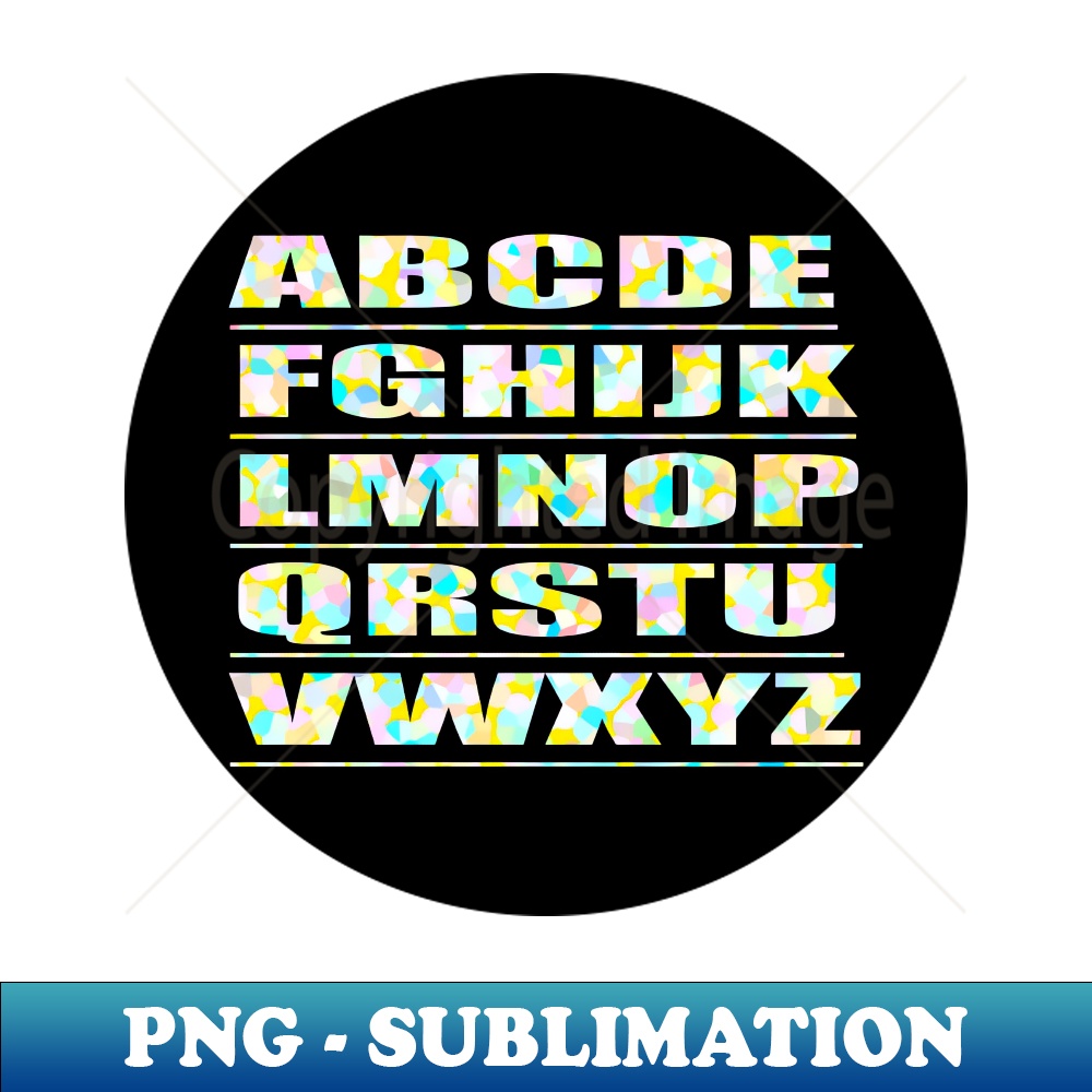 Colorful Alphabet - Instant Sublimation Digital Download - E | Inspire ...