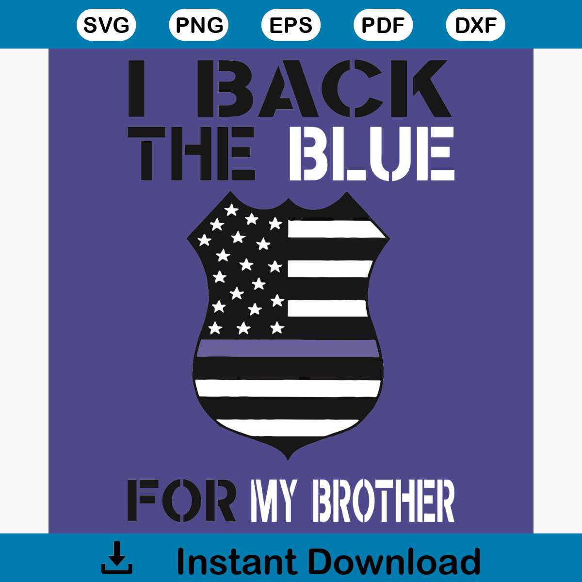 I Back The Blue For My Brother Svg, Trending Svg, American F | Inspire ...