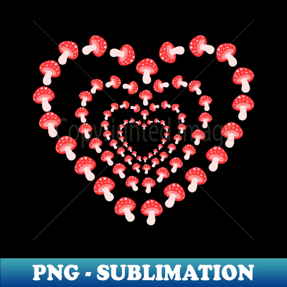 heart shaped red mushrooms - Digital Sublimation Download Fi | Inspire ...