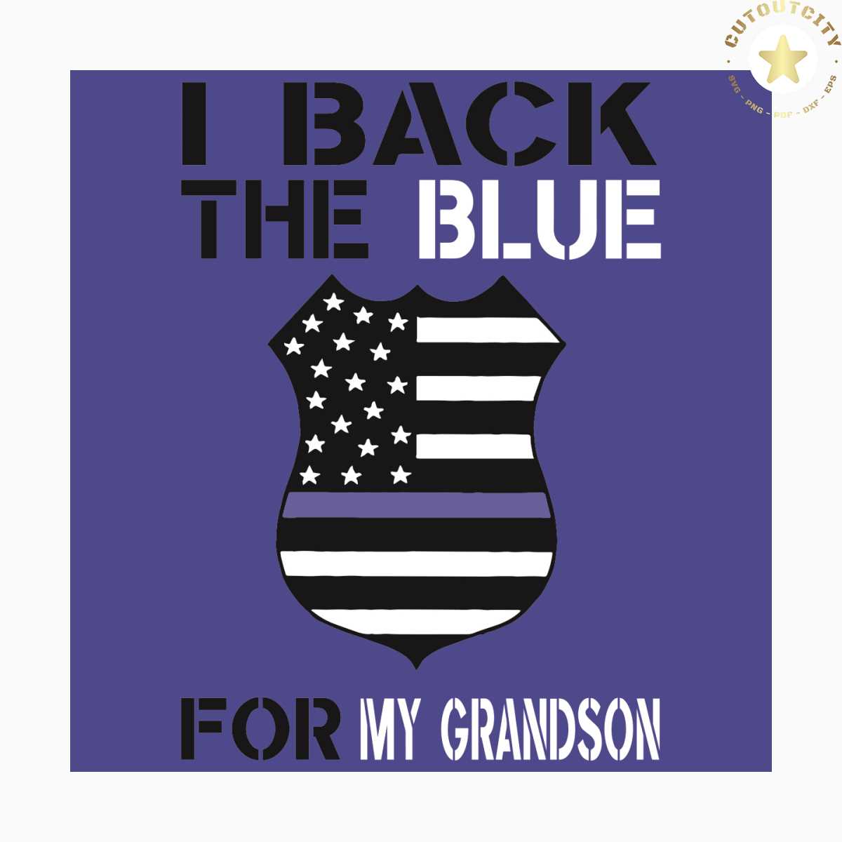 I Back The Blue For My Grandson Svg, Trending Svg, American | Inspire ...