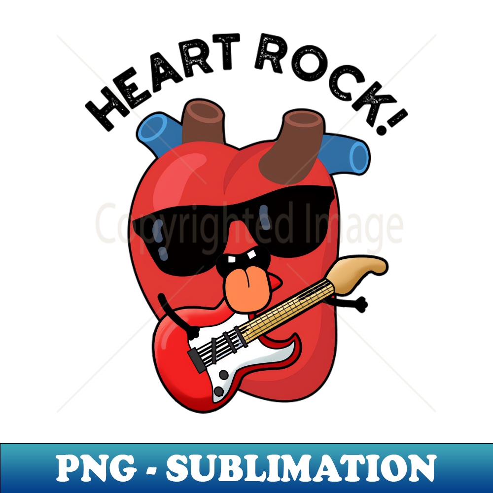 Heart Rock Funny Music Anatomy Pun - PNG Transparent Sublima - Inspire ...
