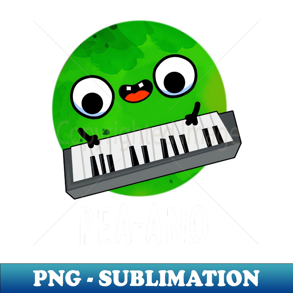 Pea-ano Funny Music Veggie Pea Pun - Elegant Sublimation PNG | Inspire ...