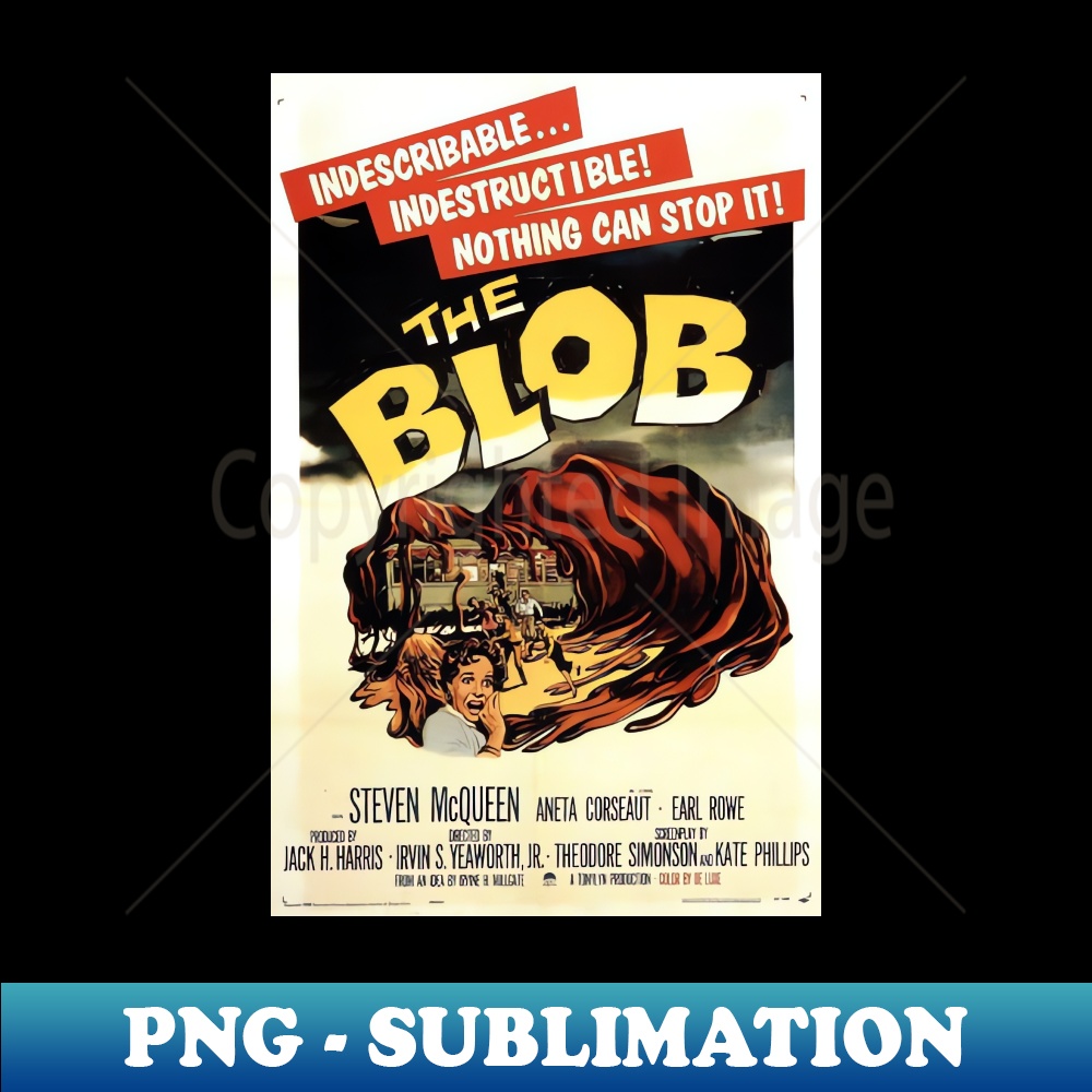 Vintage Movie - The Blob poster - PNG Sublimation Digital Do | Inspire ...