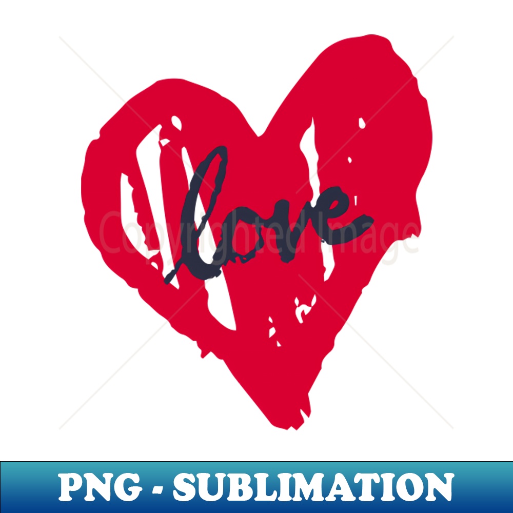 Love Painted Heart - PNG Transparent Digital Download File f - Inspire ...