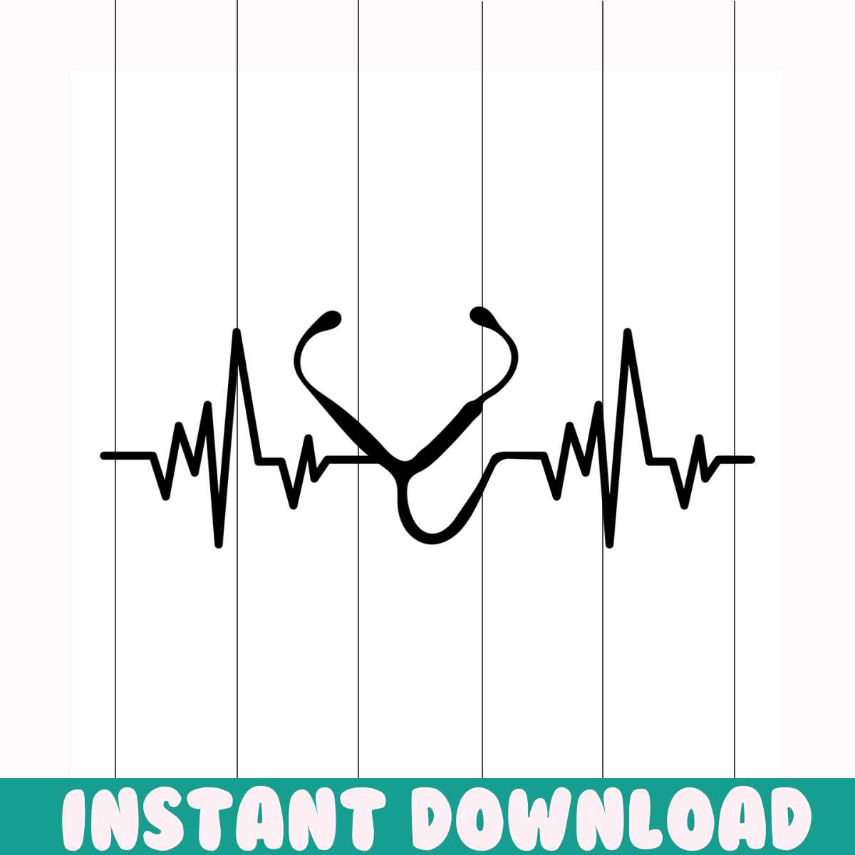 Heartbeat svg free, stethoscope svg, nurse svg, instant down | Inspire ...