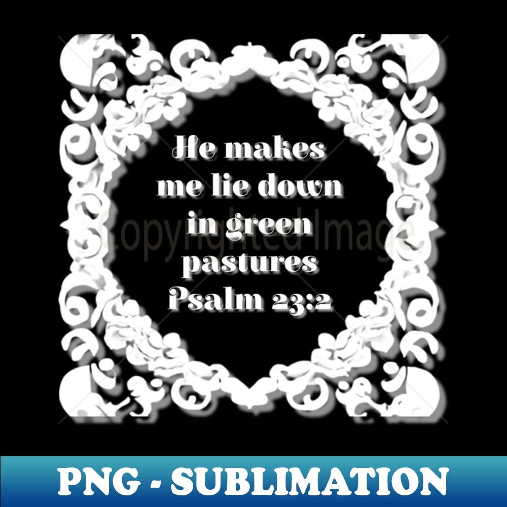 Psalm 232 Green Aesthetic Bible Verse Design - Stylish Subli | Inspire ...