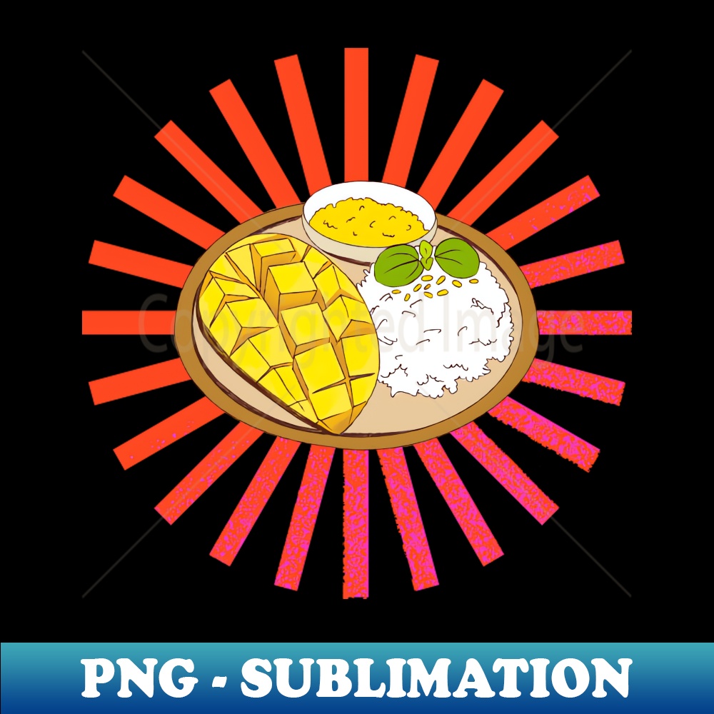 Mango sticky rice with sunshine - Sublimation-Ready PNG File | Inspire ...