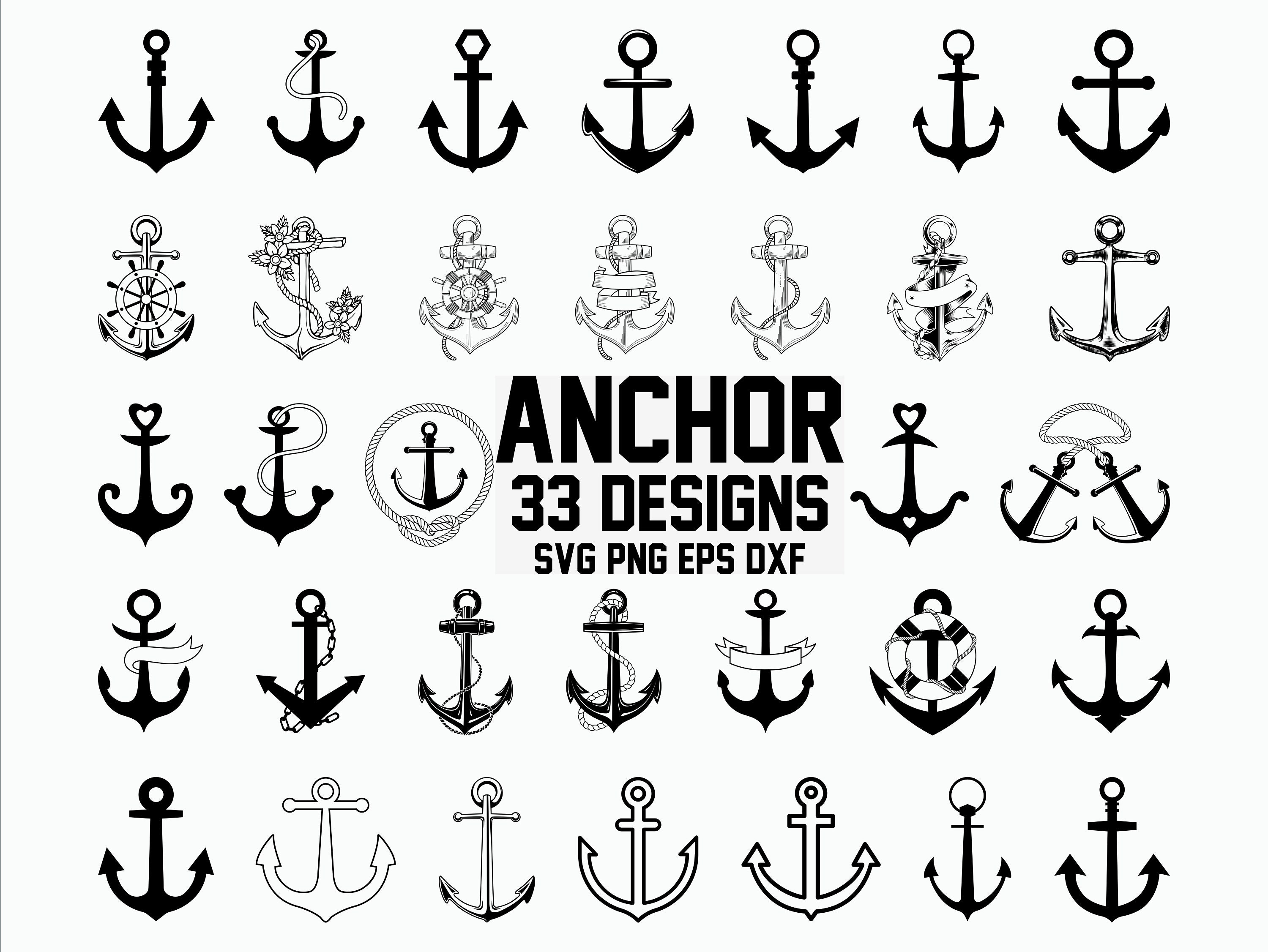 Anchor SVG, Nautical SVG, Anchor Clipart, Cut File for Cricu - Inspire ...