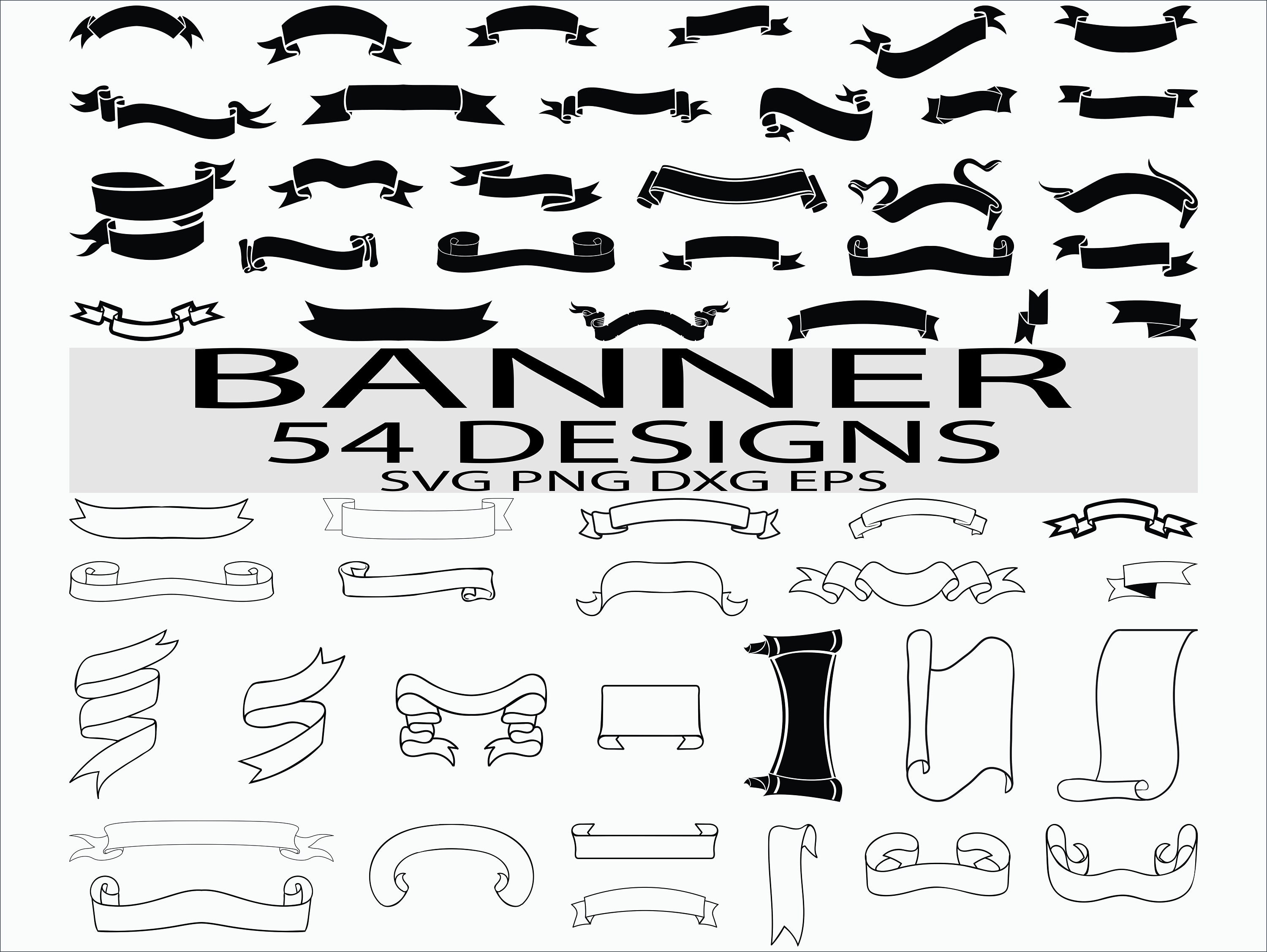 Banner svg, Ribbon banner svg, Label svg, Scroll svg | Inspire Uplift