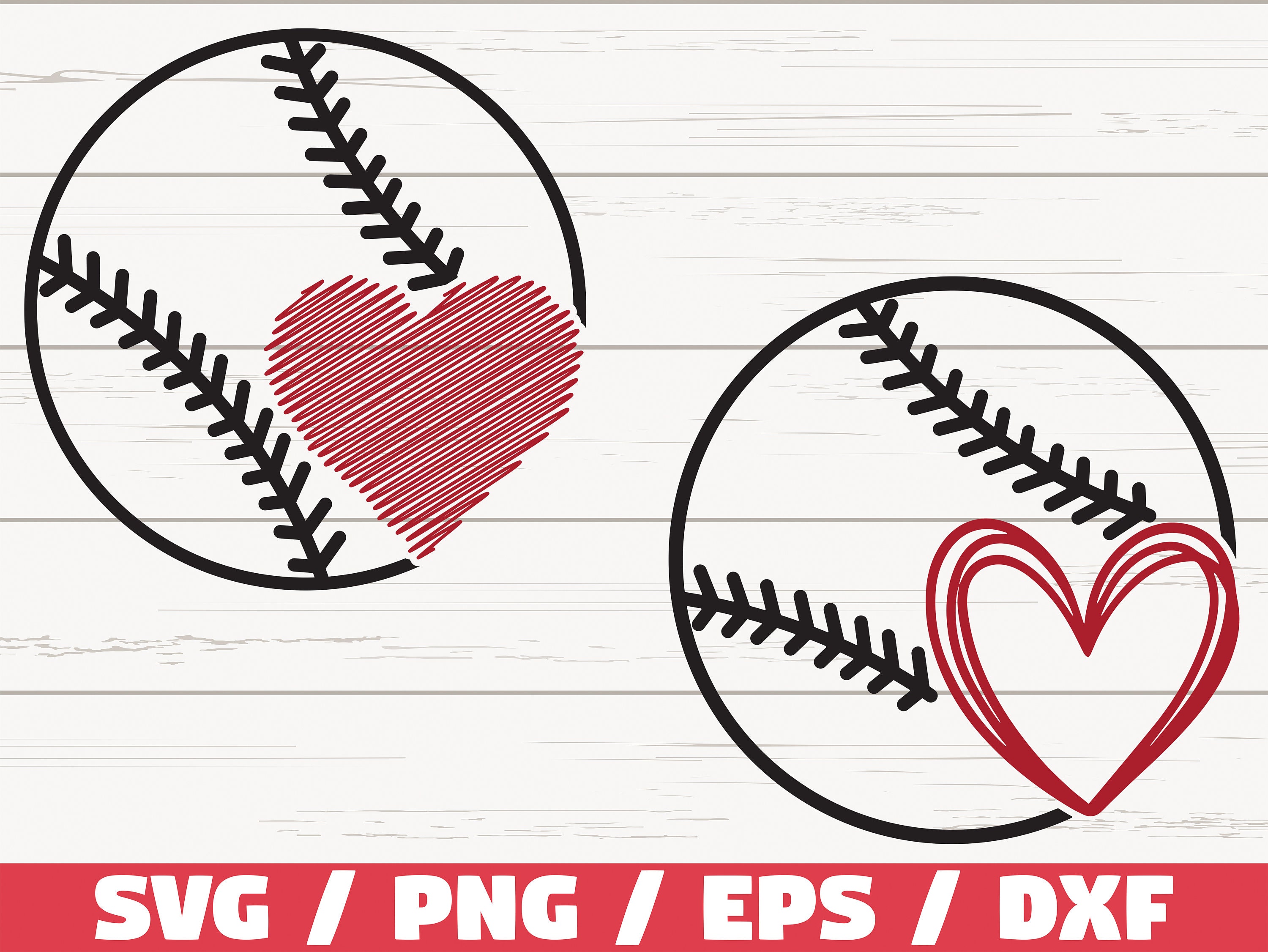 Baseball SVG, Heart SVG, Baseball Heart SVG, Cricut - Inspire Uplift