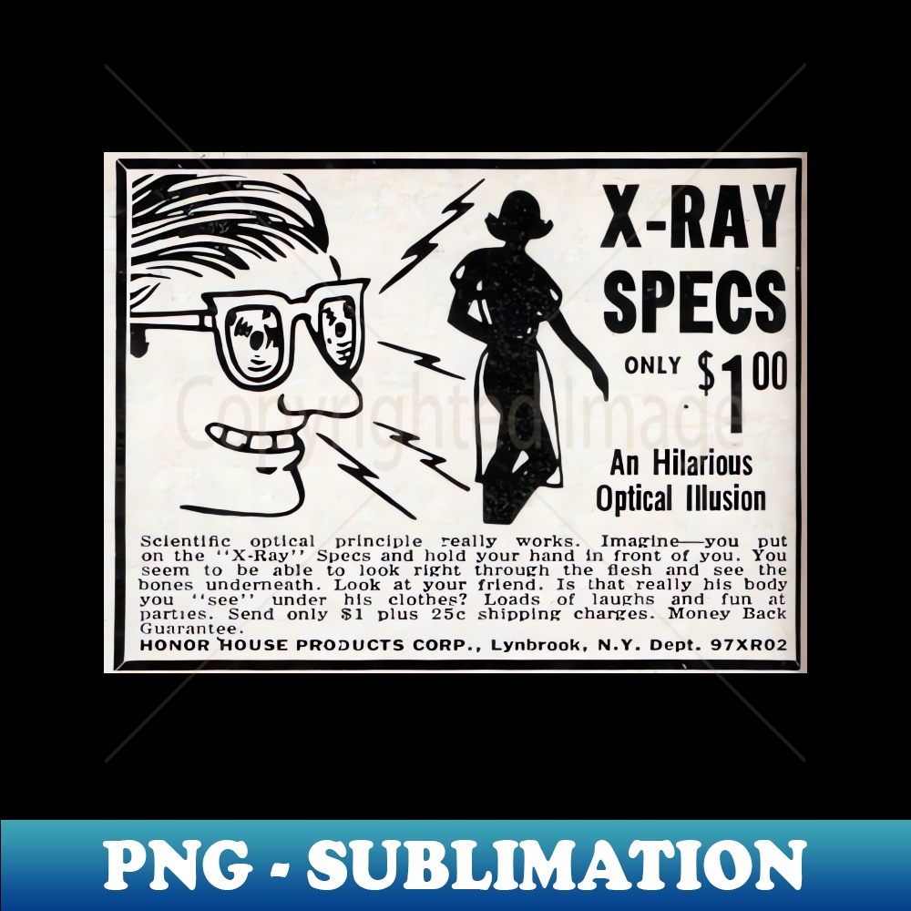 Vintage Ad - Xray Specs - Sublimation-Ready PNG File - Enhan | Inspire ...