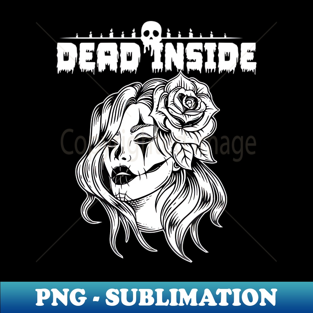 Dead Inside - PNG Transparent Sublimation Design - Unlock Vi - Inspire ...