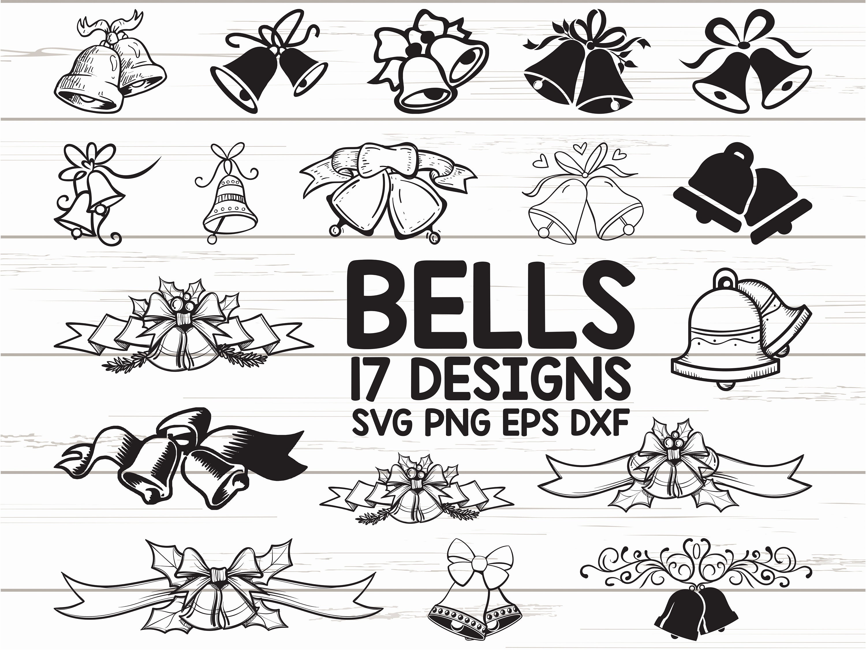Bells SVG, Bell SVG, Bells Christmas, Wedding Bell SVG - Inspire Uplift