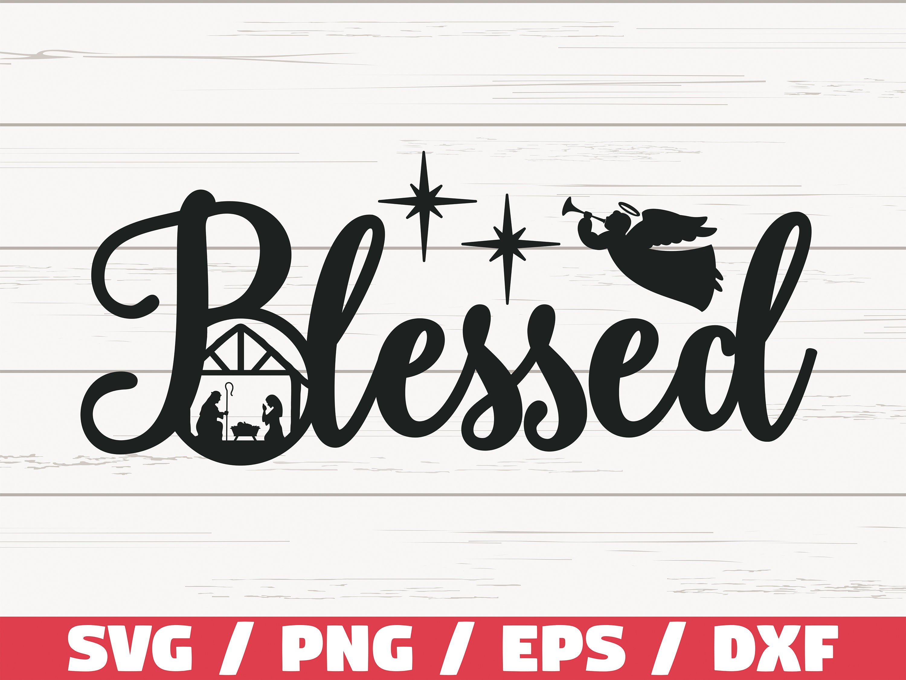 Blessed SVG, Cut File, Cricut, Commercial use | Inspire Uplift