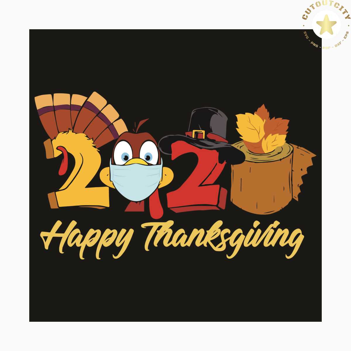Happy Thanksgiving 2020 Turkey Wearing Mask Svg, Thanksgivin | Inspire ...