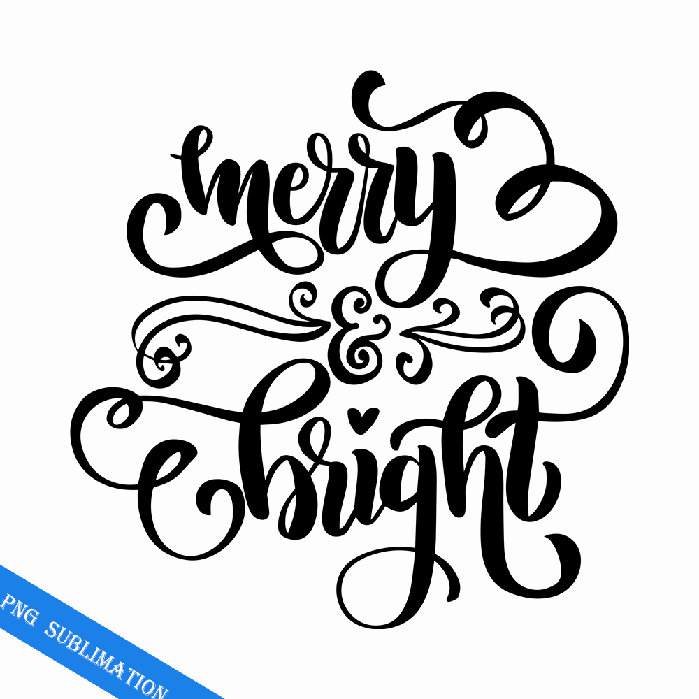 Merry and bright png | Inspire Uplift