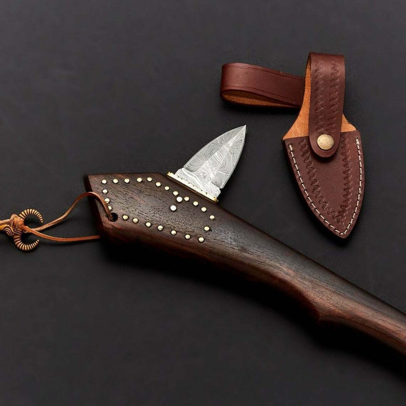 ISHAQ CRAFTS, Custom handmade Damascus steel hunting axe Vik | Inspire ...