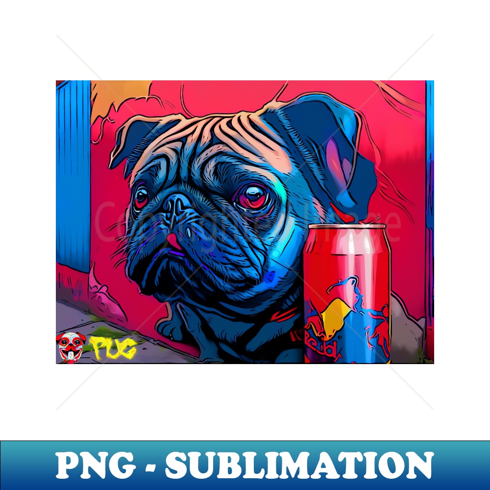Pug wall Mural 6 - Premium Sublimation Digital Download - Cr | Inspire ...