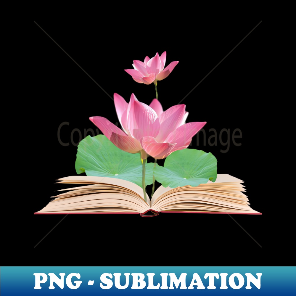 Lotus growing from book - High-Resolution PNG Sublimation Fi | Inspire ...