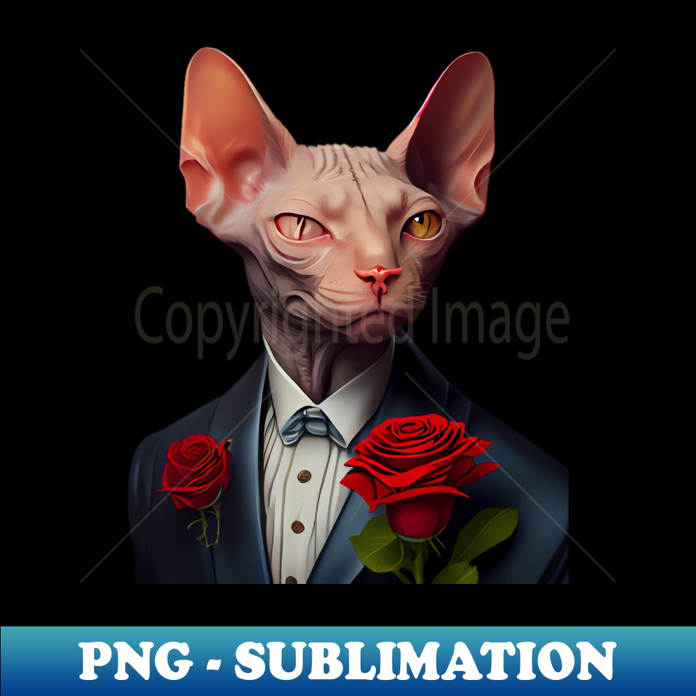 Sphinx Cat Dressed As A Human Offering A Rose - High-Resolut | Inspire ...