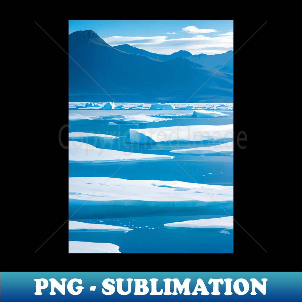 Icy Ocean with Floating Icebergs - Instant Sublimation Digit | Inspire ...