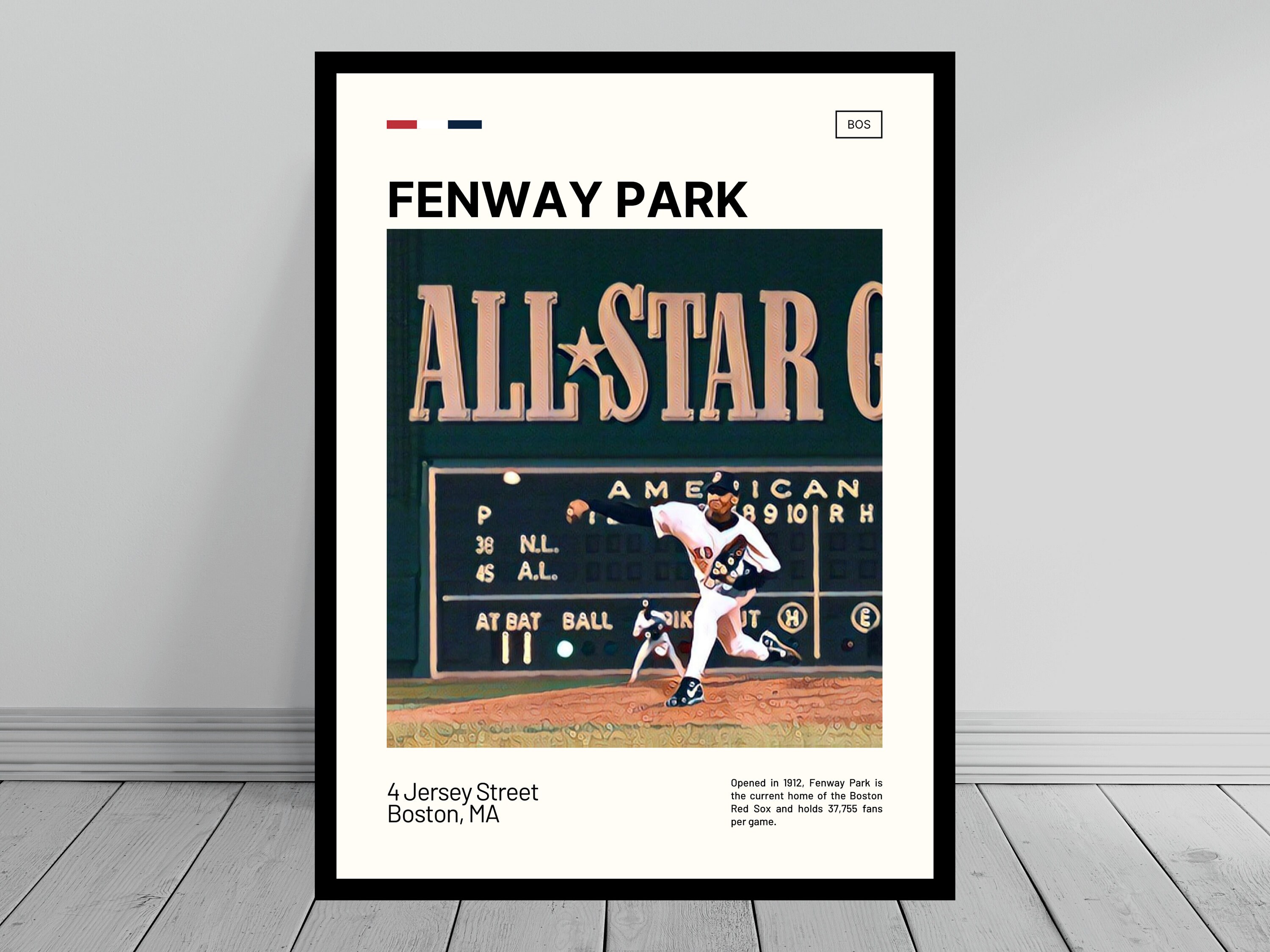 Fenway Park 1999 All Star Game Print Boston Red Sox Poster | Inspire Uplift