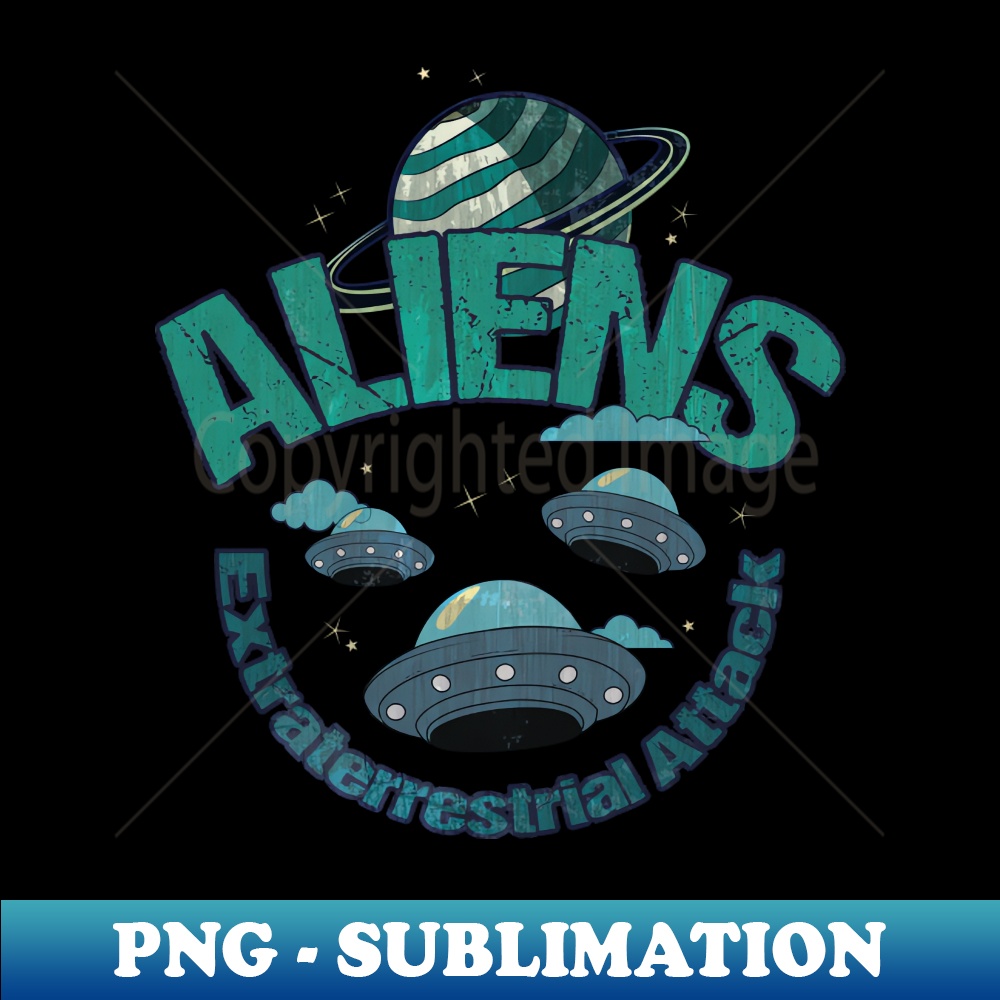Aliens Extraterestrial Attack - High-Resolution PNG Sublimat - Inspire ...