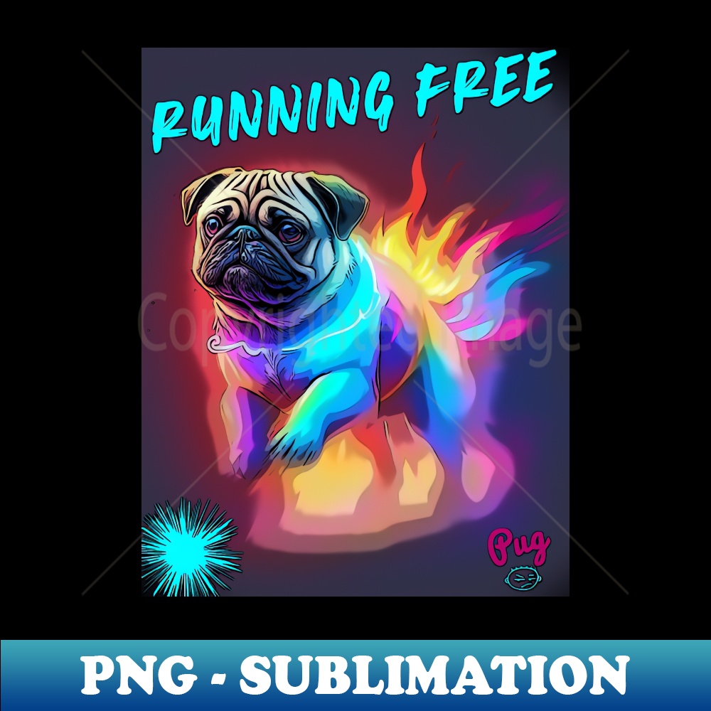 Pug Running Free 6 - Professional Sublimation Digital Downlo | Inspire ...