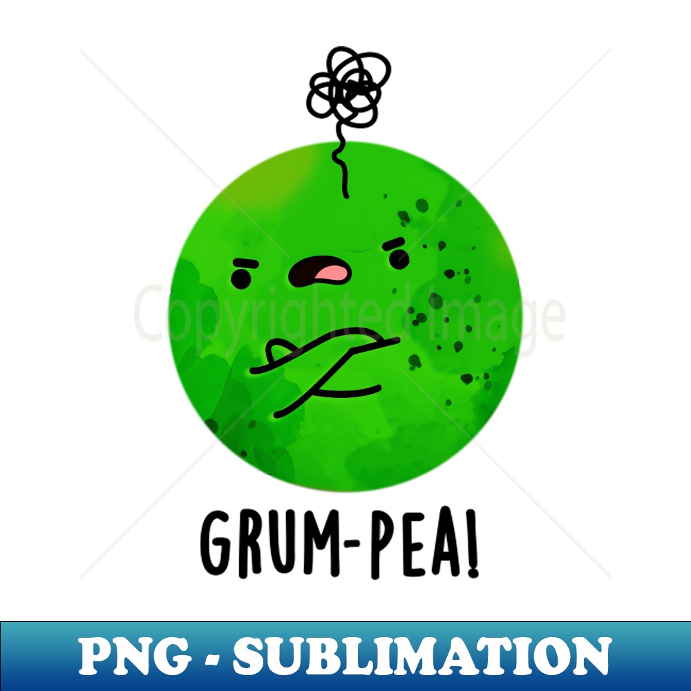 Grum-pea Cute Grumpy Pea Veggie Pun - PNG Transparent Sublim | Inspire ...