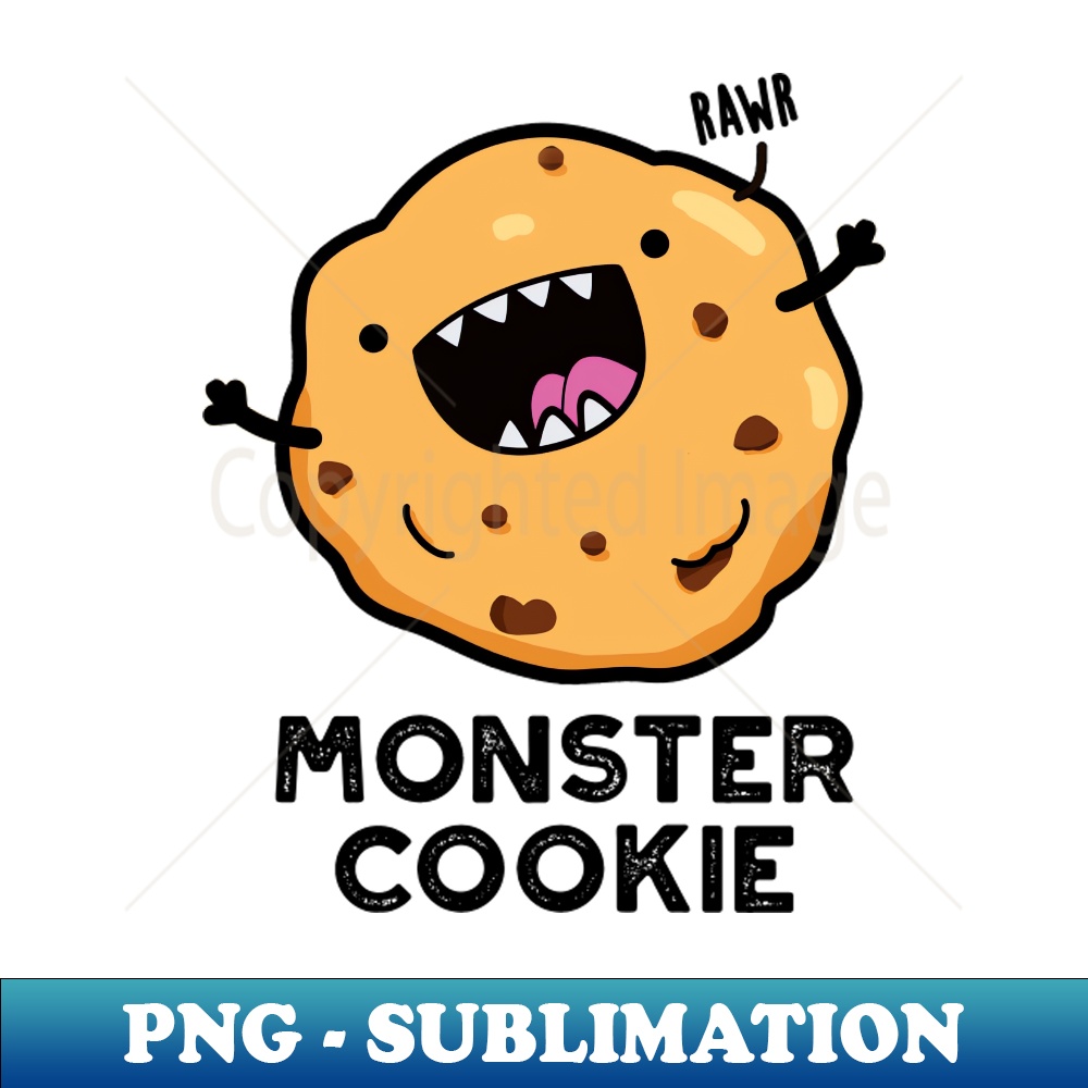 Monster Cookie Cute Food Pun - Elegant Sublimation PNG Downl | Inspire ...