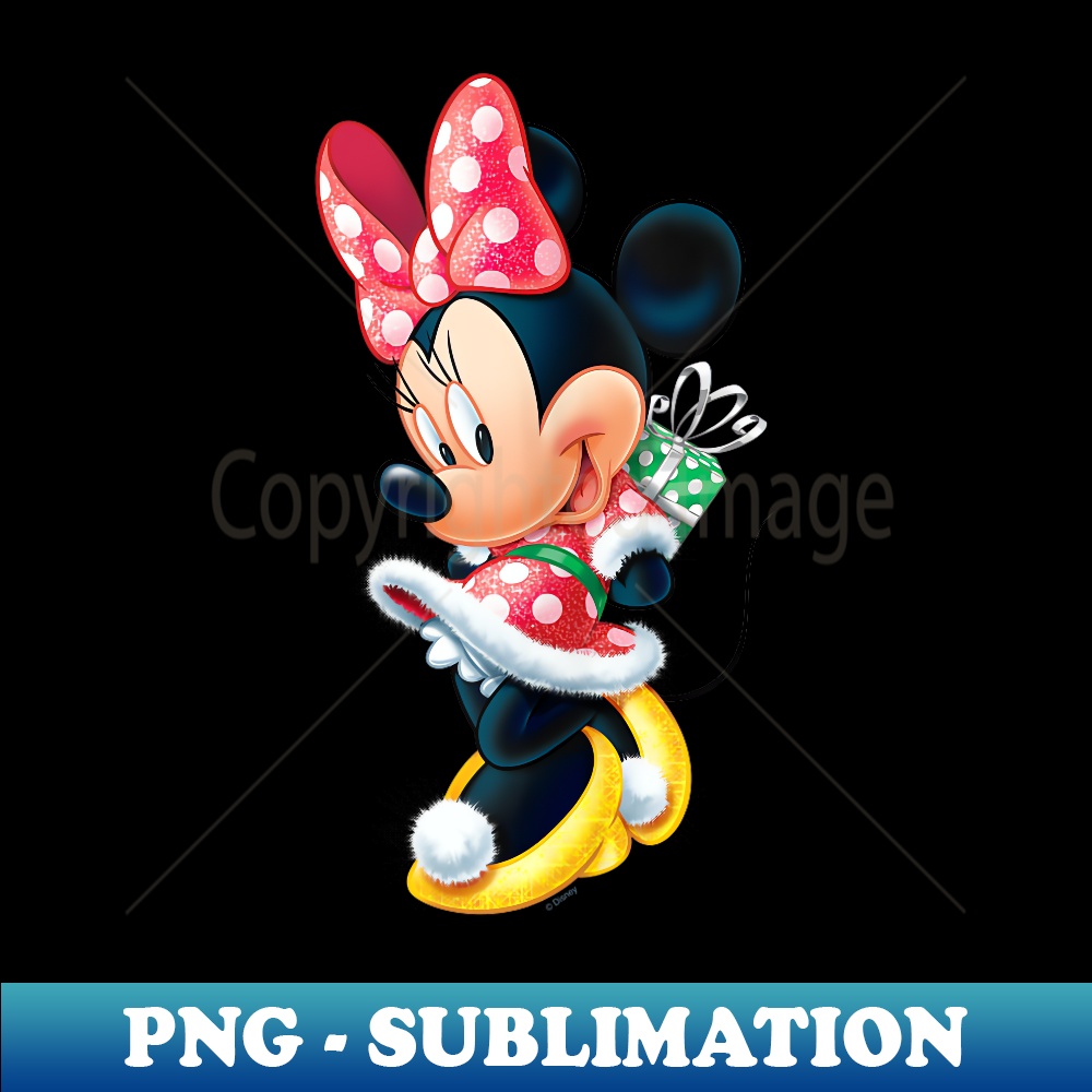 Disney Christmas Minnie Mouse Hiding Present - Digital Subli - Inspire ...