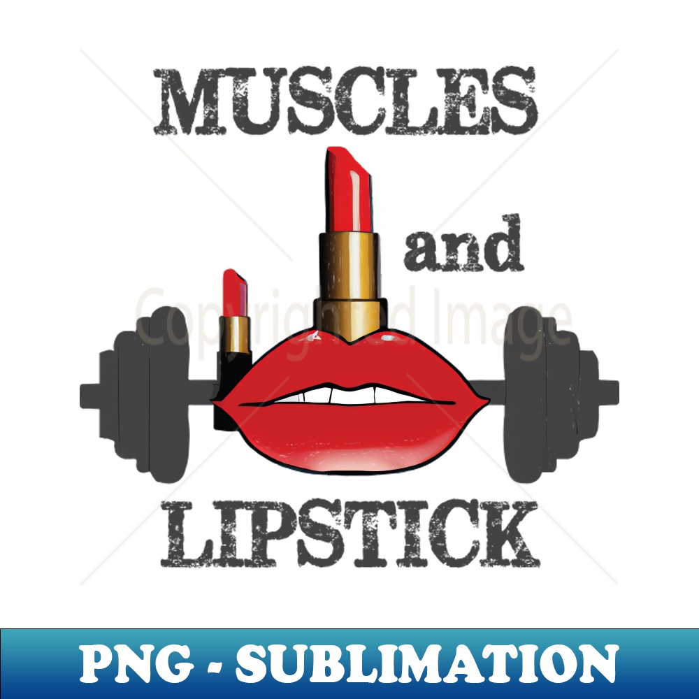 Muscles and Lipstick - PNG Transparent Digital Download File - Inspire ...