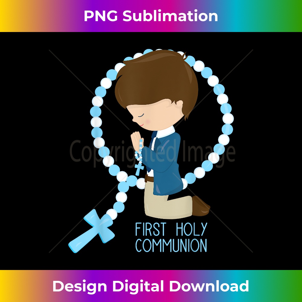 First Holy Communion Boy Praying Rosary - Deluxe PNG Sublima | Inspire ...