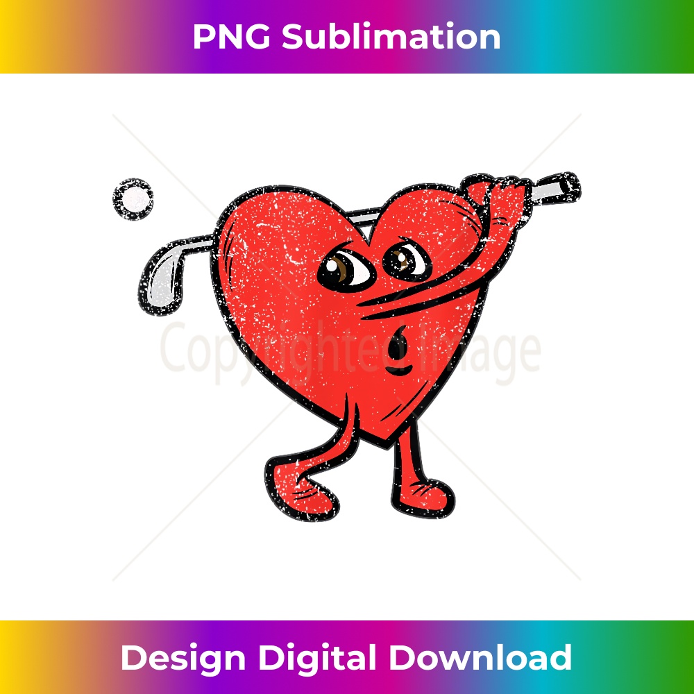 Heart Playing Golf Valentines Day Cute Sports Love Golfer - - Inspire ...