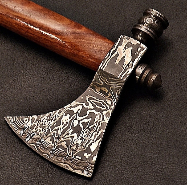 Handmade Damascus Steel Tomahawk / SK Axe with Rose wood Han | Inspire ...