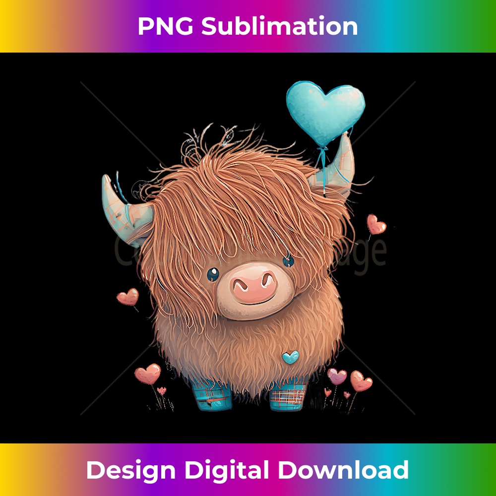 Cute Highland Cow Valentine's Day Farm Cow Lover Valentine - | Inspire ...