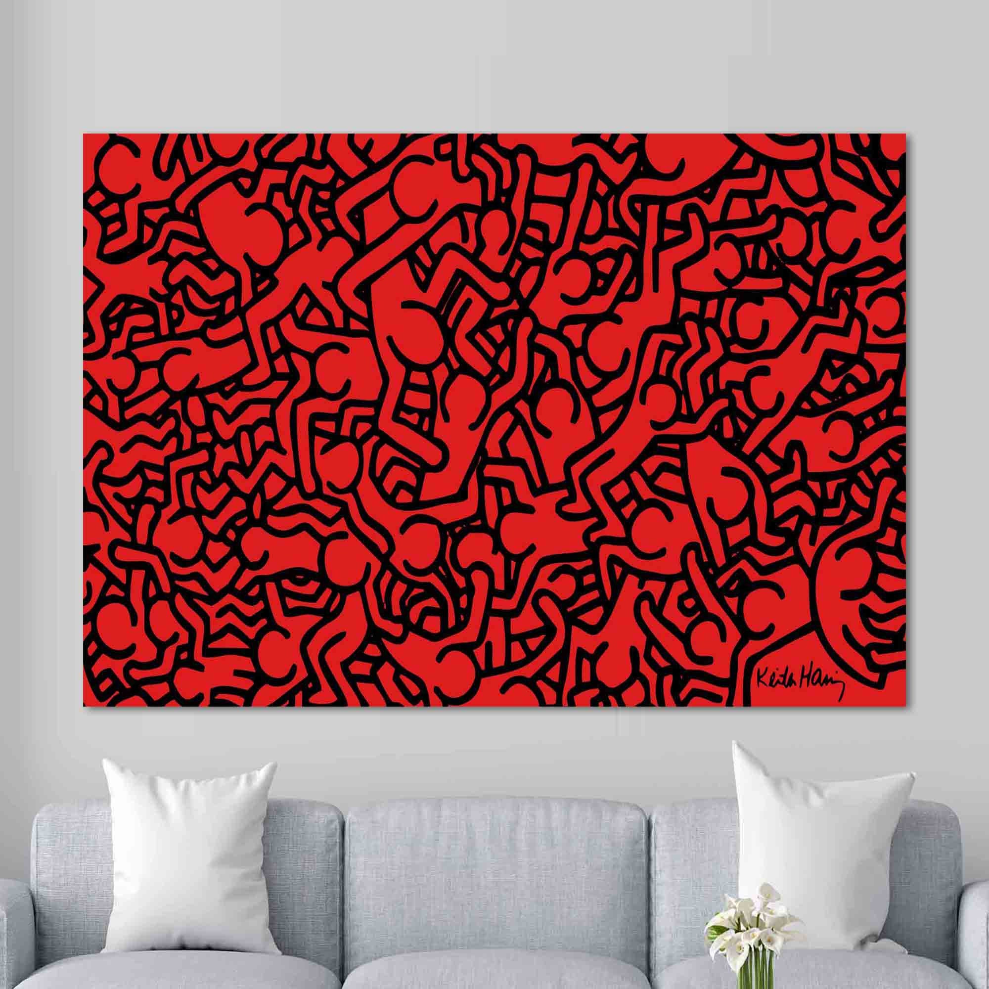 Keith Haring Contemporary Art Canvas Print,Keith Haring huma | Inspire ...