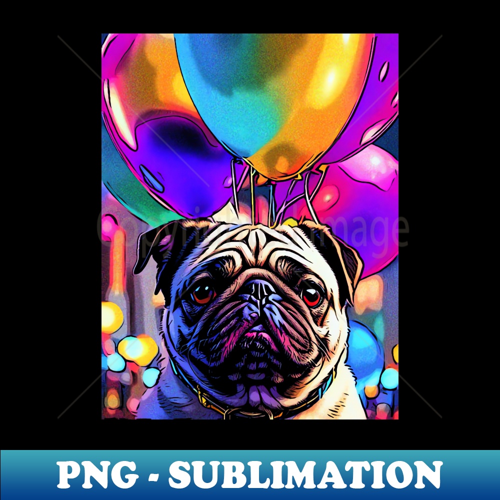 Pug with balloons at Fremont Street Experience 2 - Creative | Inspire ...