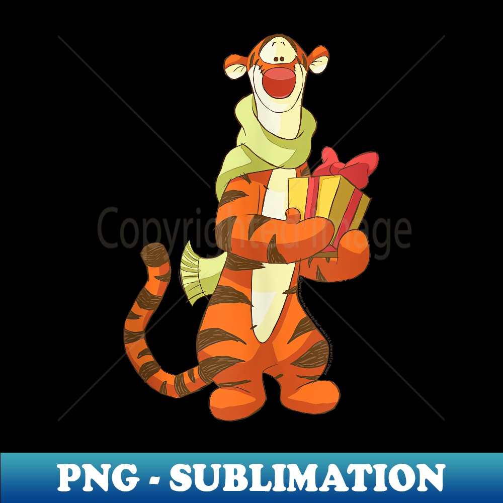 Disney Christmas Tigger Holding Box - PNG Transparent Sublim | Inspire ...