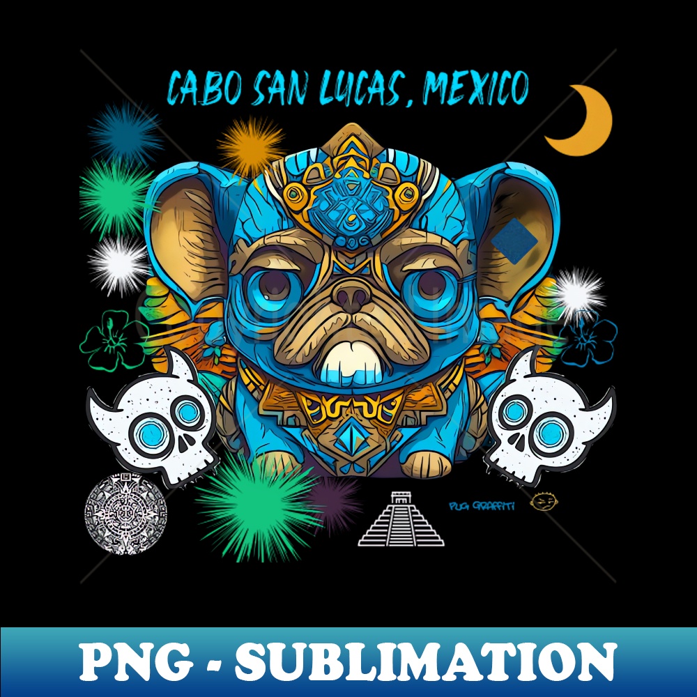 Pug Skull Candy 5 CABO SAN LUCAS - High-Resolution PNG Subli | Inspire ...