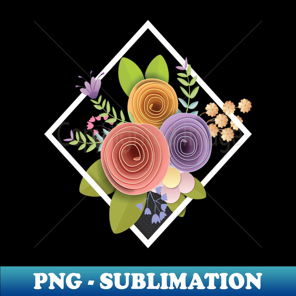 Craft Paper Flowers Spring - Exclusive Sublimation Digital F | Inspire ...