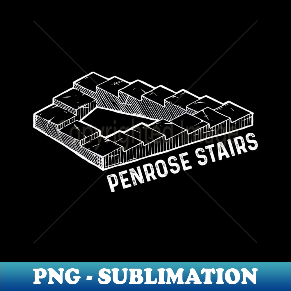 Penrose stairs Impossible staircase - Retro PNG Sublimation | Inspire ...