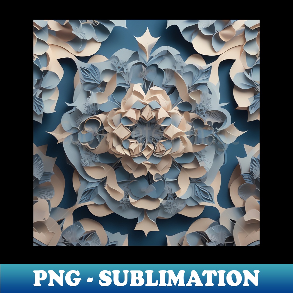 Symmetrical floral art made of paper - Instant PNG Sublimati | Inspire ...