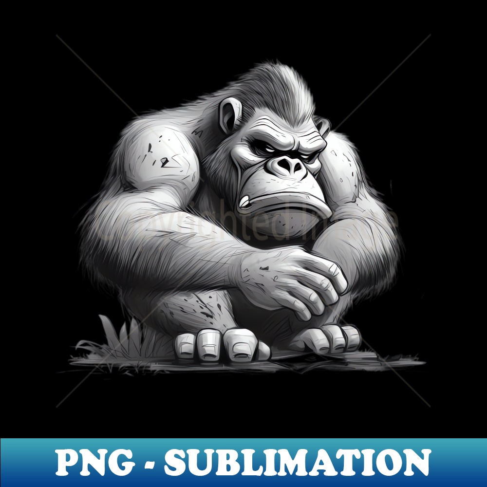 Grumpy Gorilla Cartoon Caricature - Special Edition Sublimat | Inspire ...