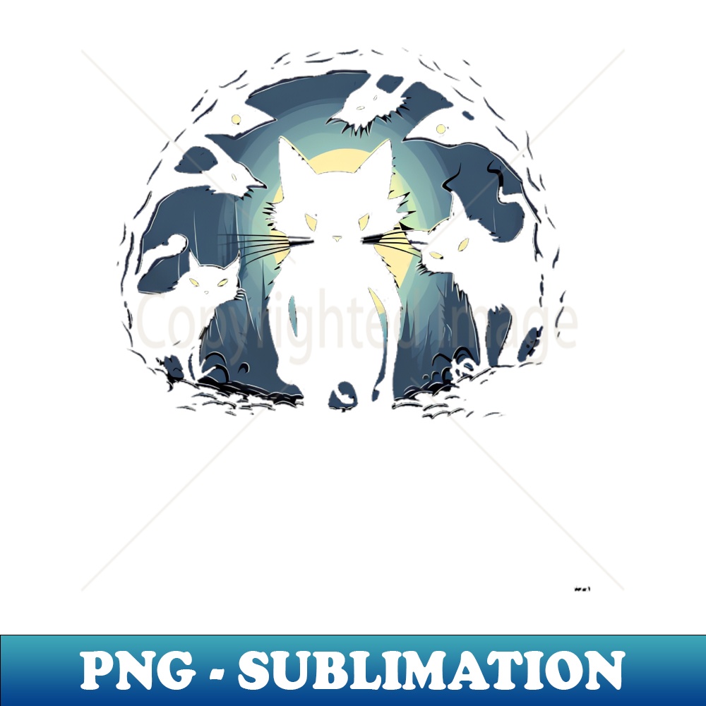 Halloween Night Chills Scary Black Cat in Night Woods T-Shir | Inspire ...