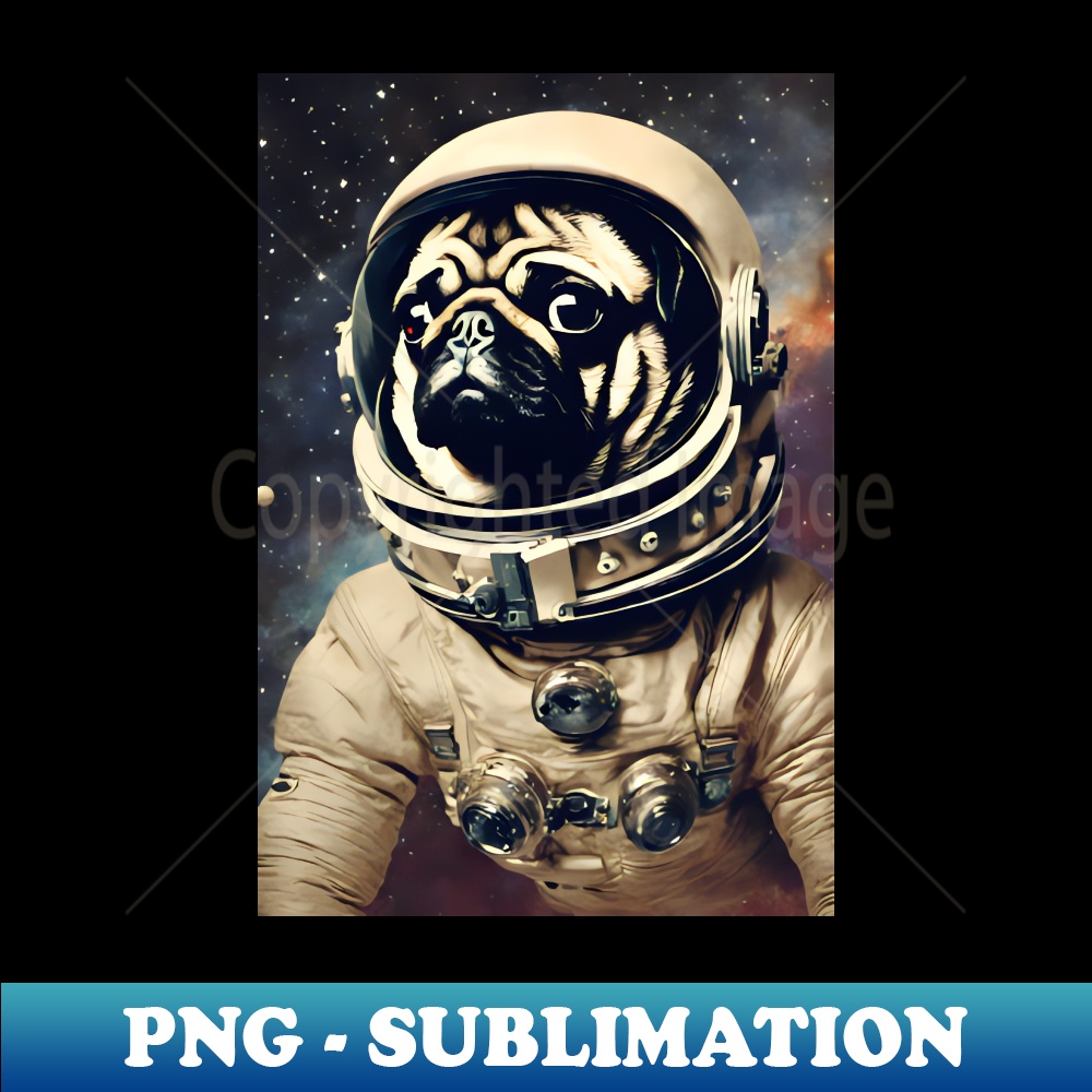 Space Astronaut Pug Vintage Surreal Collage Art - Exclusive | Inspire ...